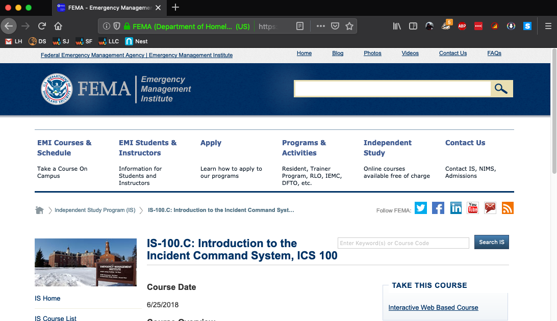 FEMA Certification Walkthrough – Dodge Ridge National Ski Patrol
